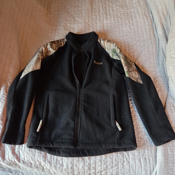 Rocky | Jackets & Coats | Rocky Black Fleece Jacket With Camouflage ...